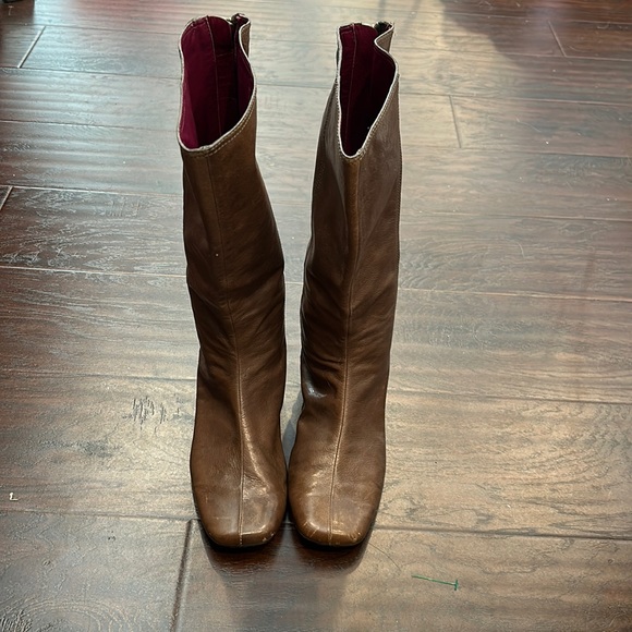 Coach | Shoes | Coach Fiona Rear Zipper Boots In Kid Leather With ...